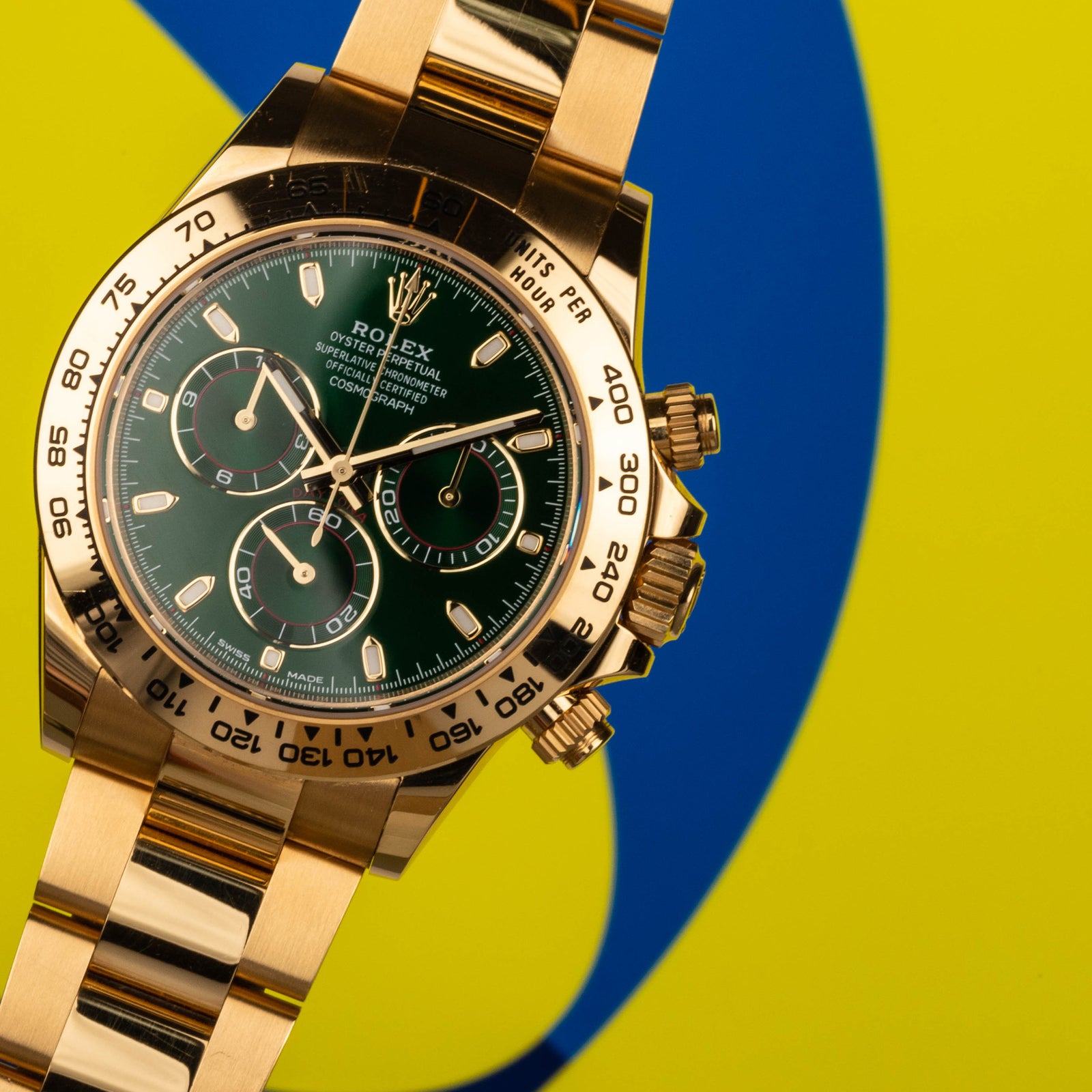 2022 Rolex "John Mayer" Daytona in Yellow gold ref 116508: Green dial ...