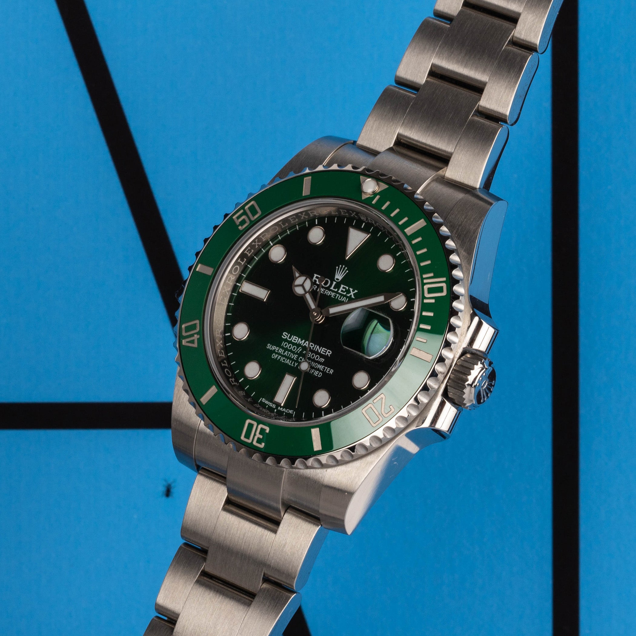 2018 NOS Rolex green Submariner "HULK" ref 116610LV: NEW & FULL SET ...