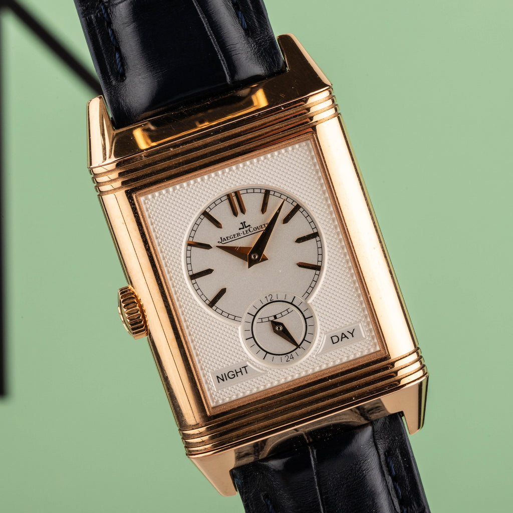2021 JLC Rose gold Reverso Tribute dual time Fagliano edition ref Q398 ...